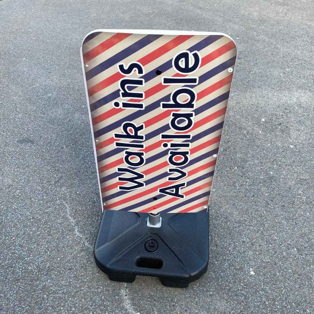 Barbers Shop Spinning Pavement Sign