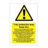 Tree protection keep out sign - Cestrian Signs