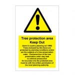 Tree protection keep out sign - Cestrian Signs