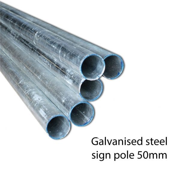 Galvanised steel sign pole 50mm | Cestrian Signs