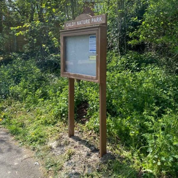 Recycled plastic wood Effect notice board freestanding - - Cestrian Signs