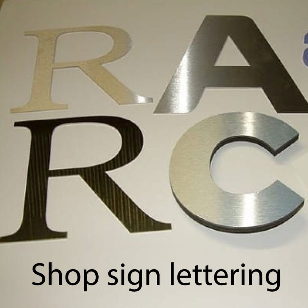 Shop sign cut lettering - Cestrian Signs