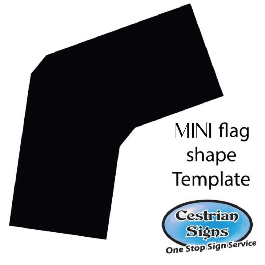 Mini flag pole double sided - Cestrian Signs