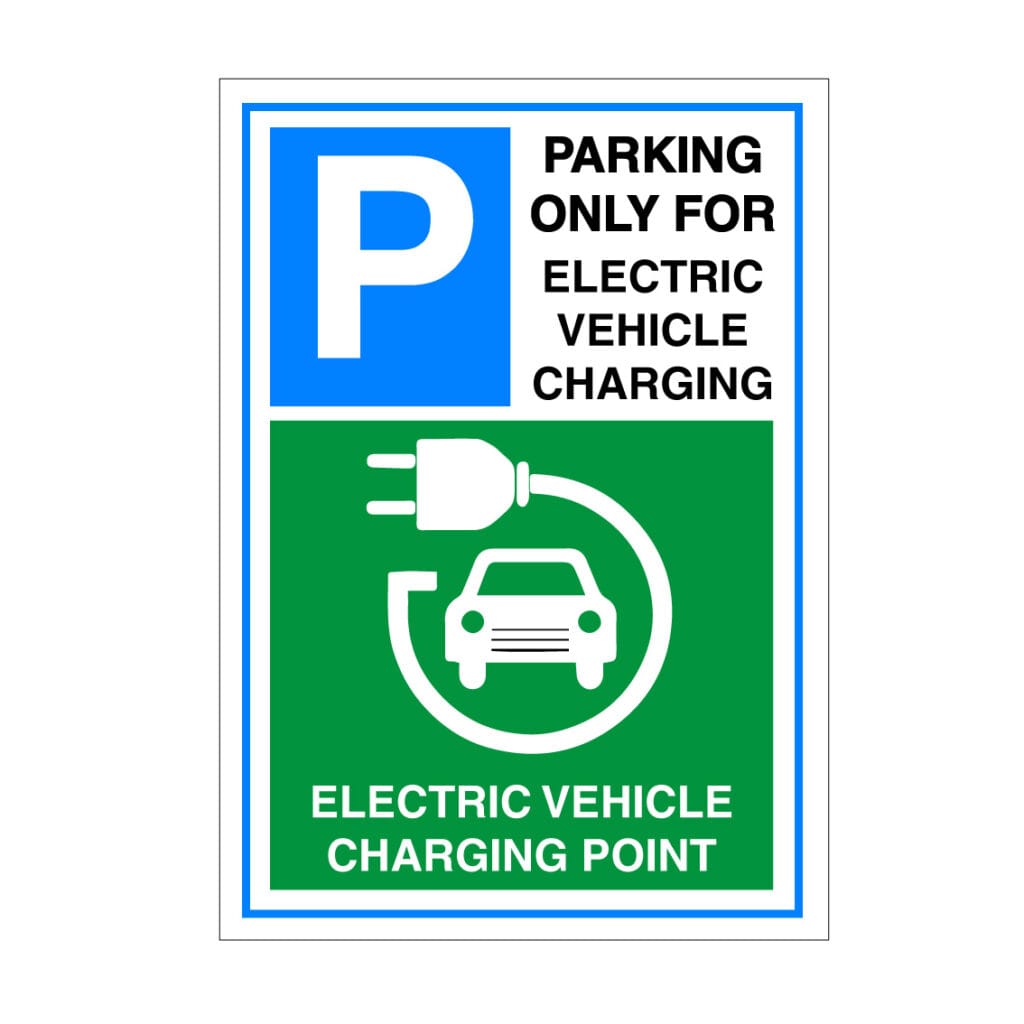 Electric vehicle parking charging sign - - Cestrian Signs