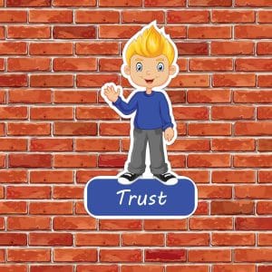 School core values wall or fence self control sign - Cestrian Signs