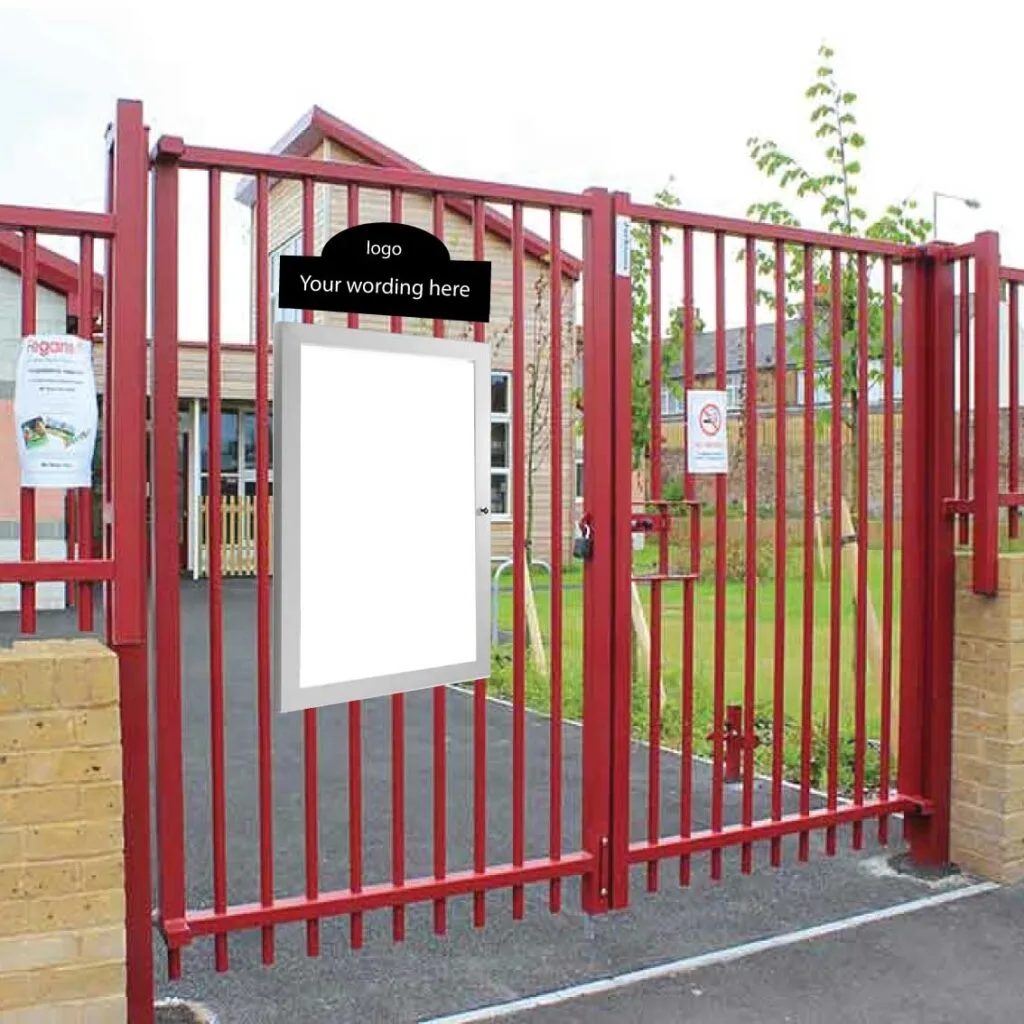 external fence or rail mounted notice board - - Cestrian Signs