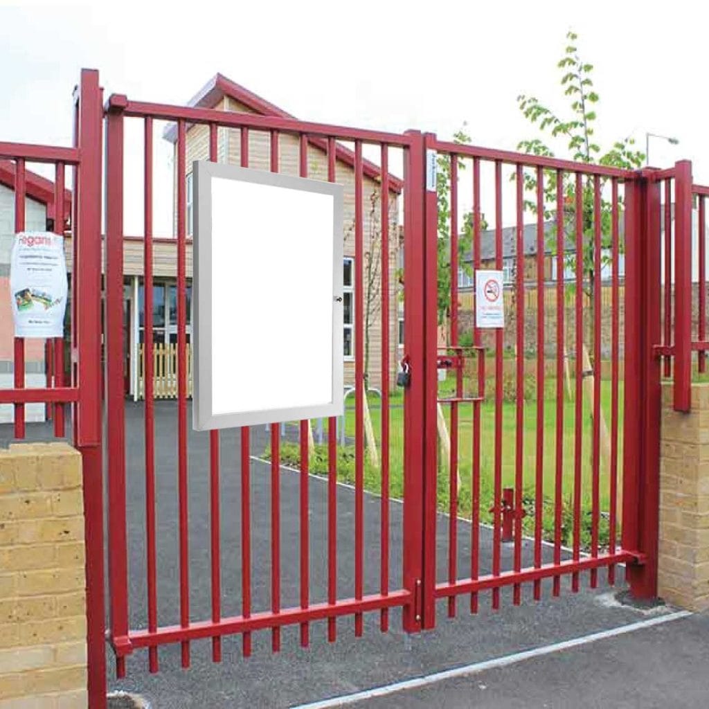 external fence or rail mounted notice board - - Cestrian Signs