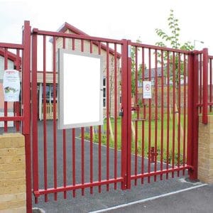 external fence or rail mounted notice board - - Cestrian Signs