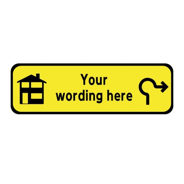 New build directional sign roundabout right - Cestrian Signs