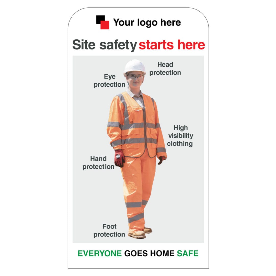Site safety starts here free standing sign - - Cestrian Signs