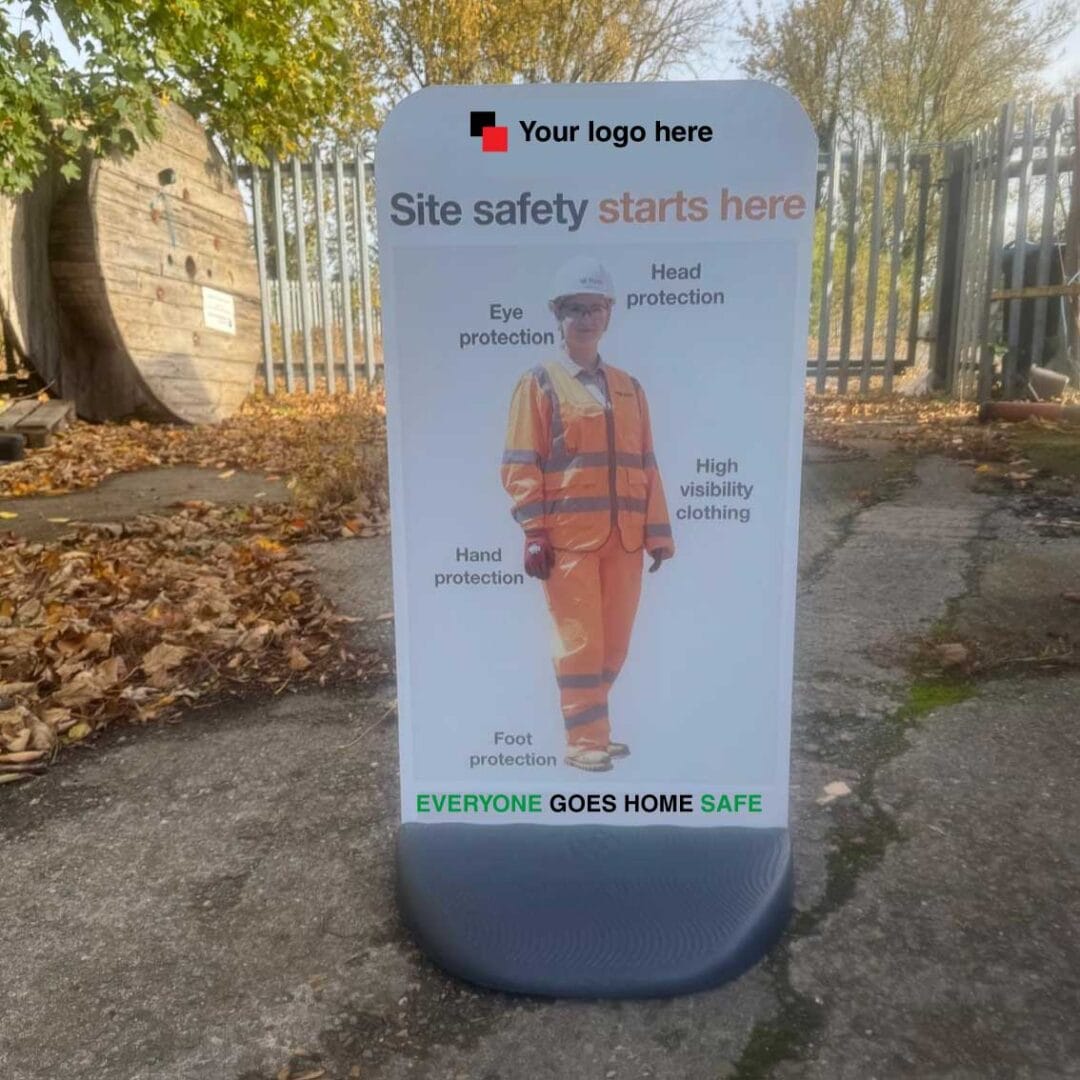 Site safety starts here free standing sign - - Cestrian Signs