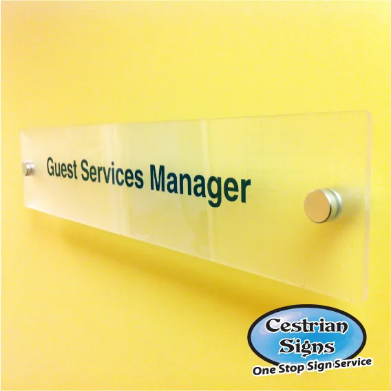 Perspex Office Name Plate Door Sign Including Printing - Small ...