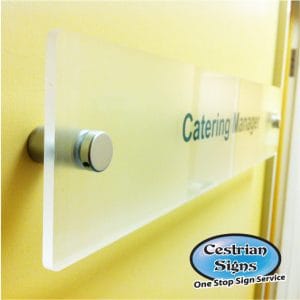 Perspex Office Name Plate Door Sign Including Printing - Small ...