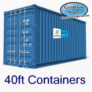 BiLFINGER 40ft Container Signs 1600mm x 800mm | Cestrian Signs