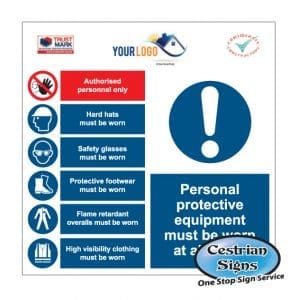 Safety First site entrance sign 1220mm x 1220mm | Cestrian Signs