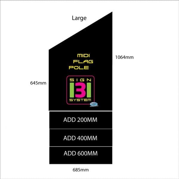 Midi Flag Pole Banner System Large - Cestrian Signs